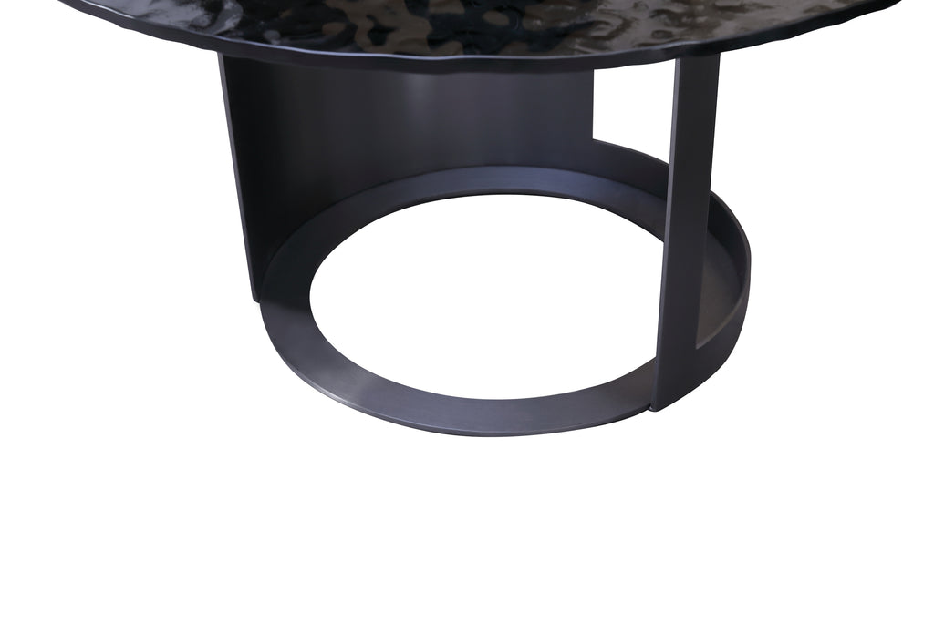 Jolien Modern Customized Grey Glass Top Stainless Steel Base Coffee Ta