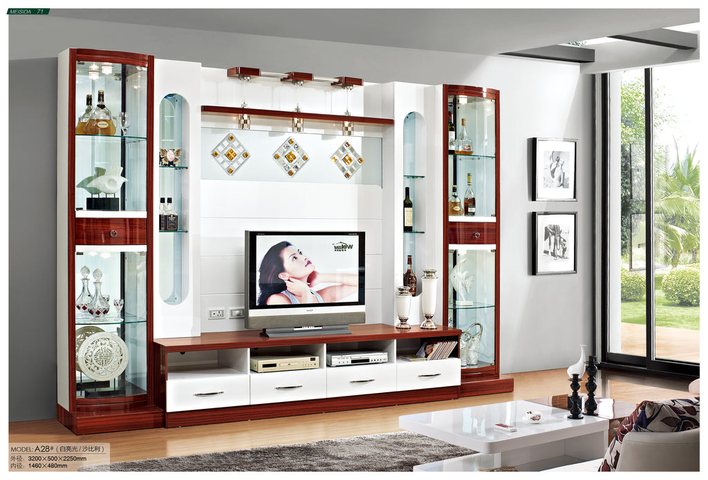 A28 Display Unit Wooden Frame and Glass Brown